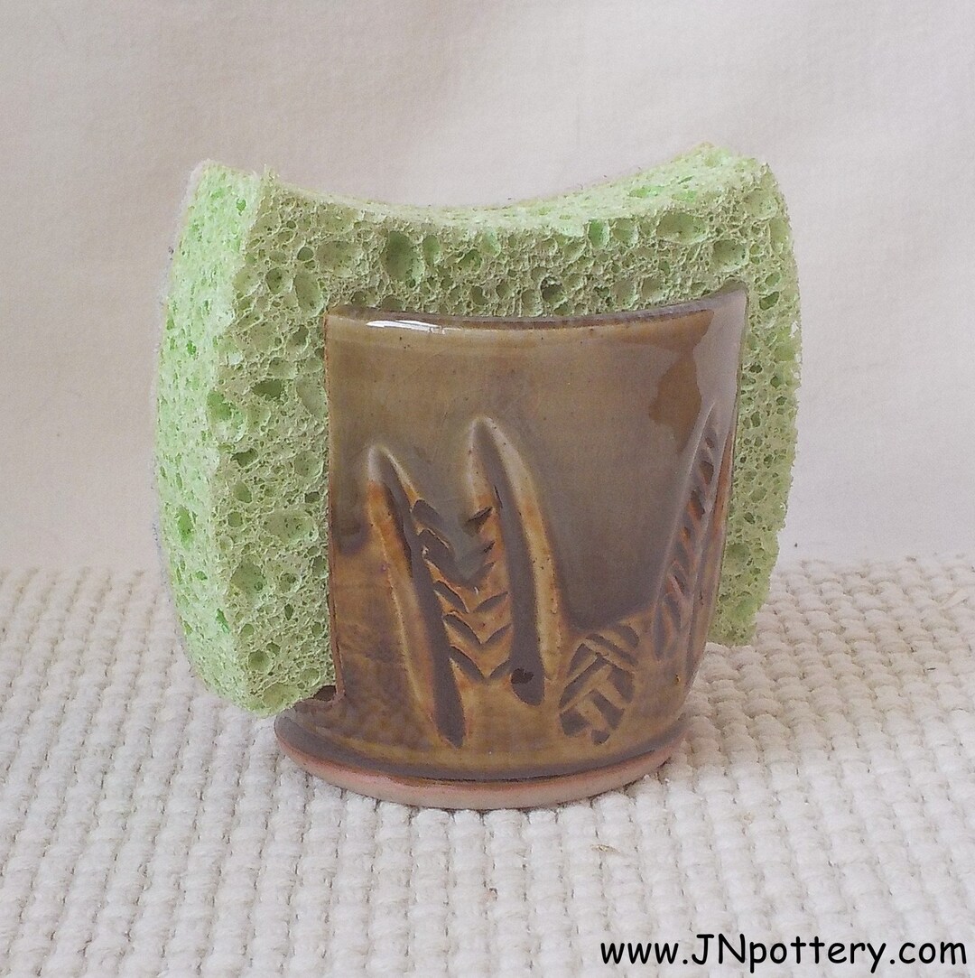 Stoneware Sponge Holder Kitchen Essential Sponge Dryer Handmade Ceramic ...