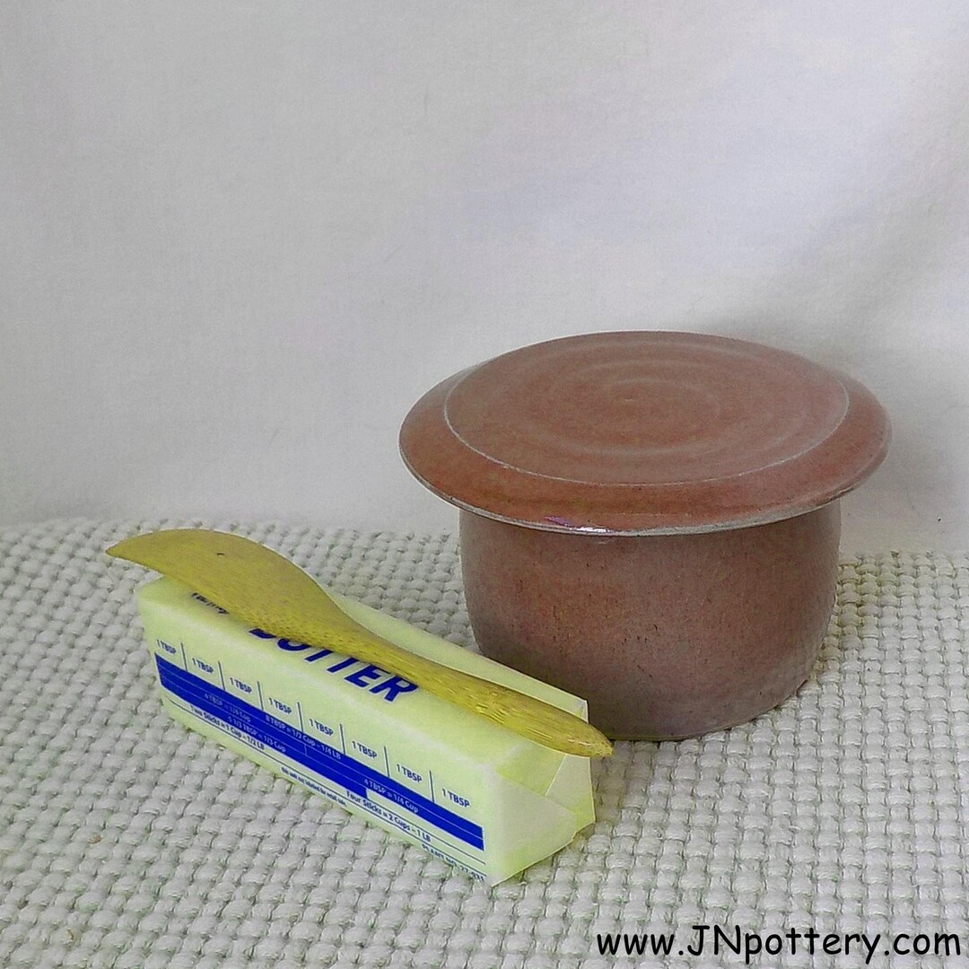 Ceramic Butter Crock French Style Butter Keeper Stoneware Butter Dish ...
