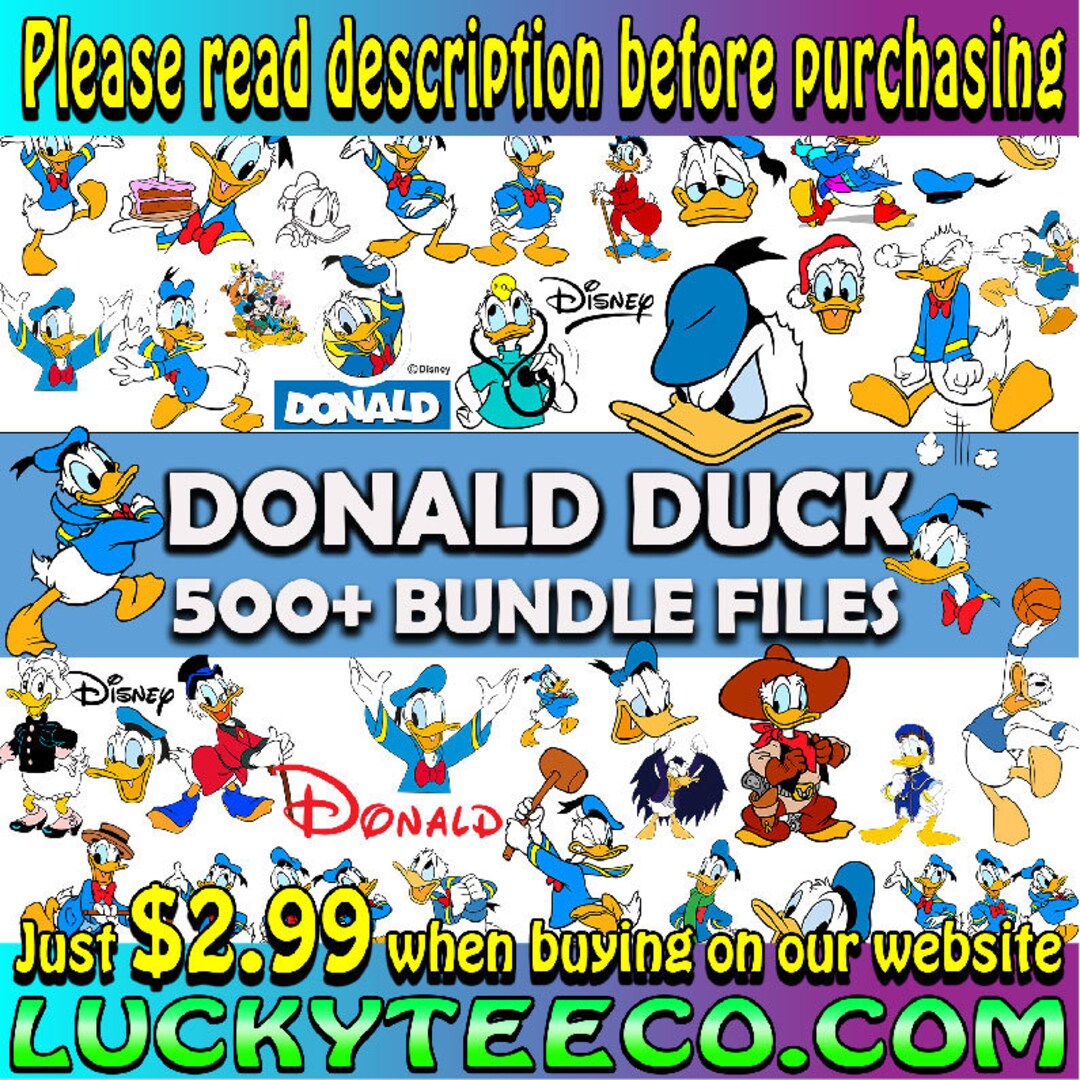 500 Donald Duck Svg Bundle, Disney Svg, Donald Duck Svg, Walt Disney ...