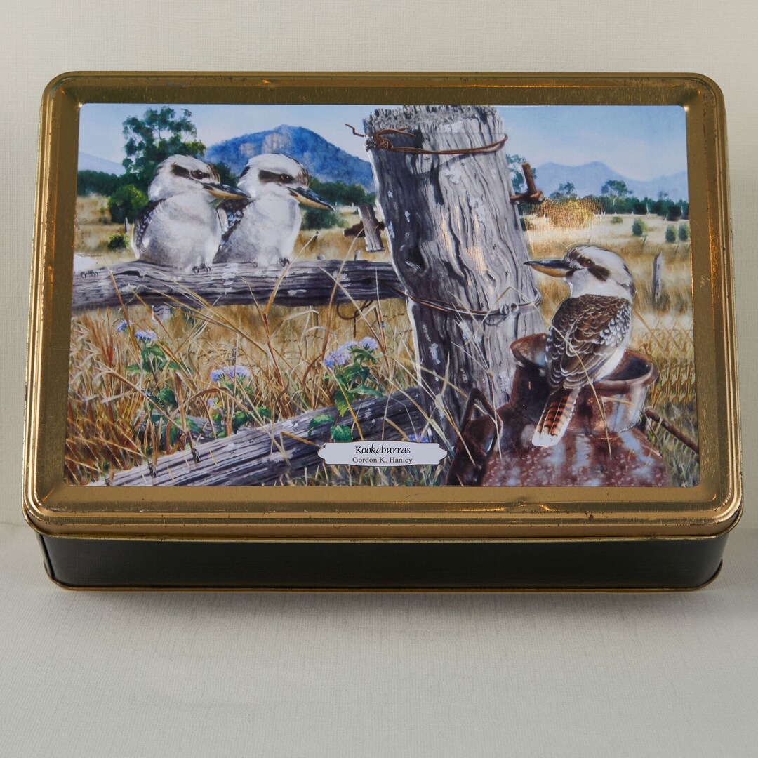 Gordon Hanley Biscuit Tin kookaburra - Etsy Australia