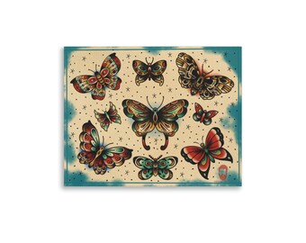Traditional Butterfly Tattoo Flash - Etsy