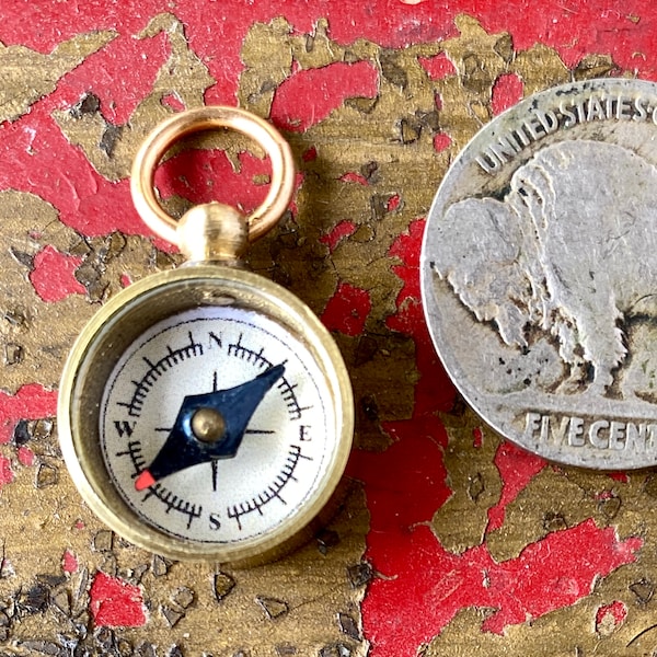 Compass Charm - Etsy
