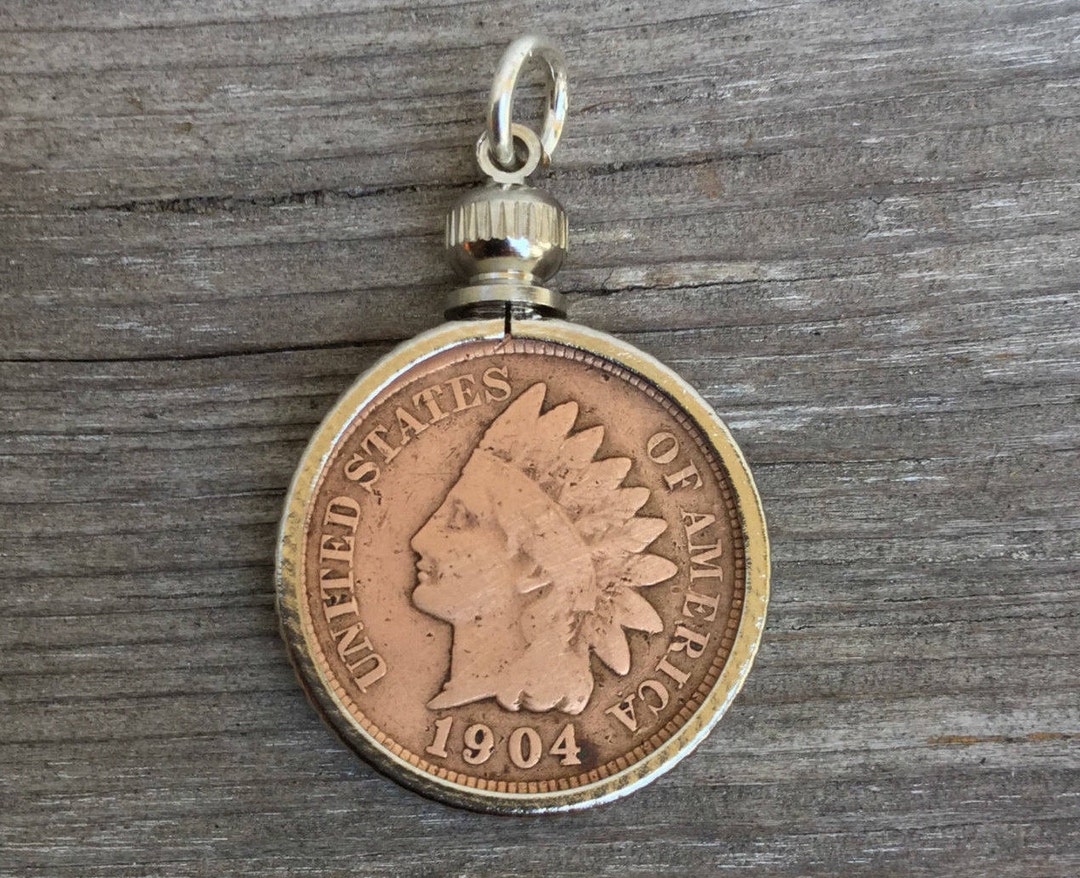 Old Indian Head Penny Pendant. Lucky Penny Coin Charm. - Etsy