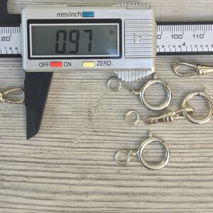 1 Set Silver Tone Spring Ring & Swivel Clip W Jump Rings. Clasps - Etsy