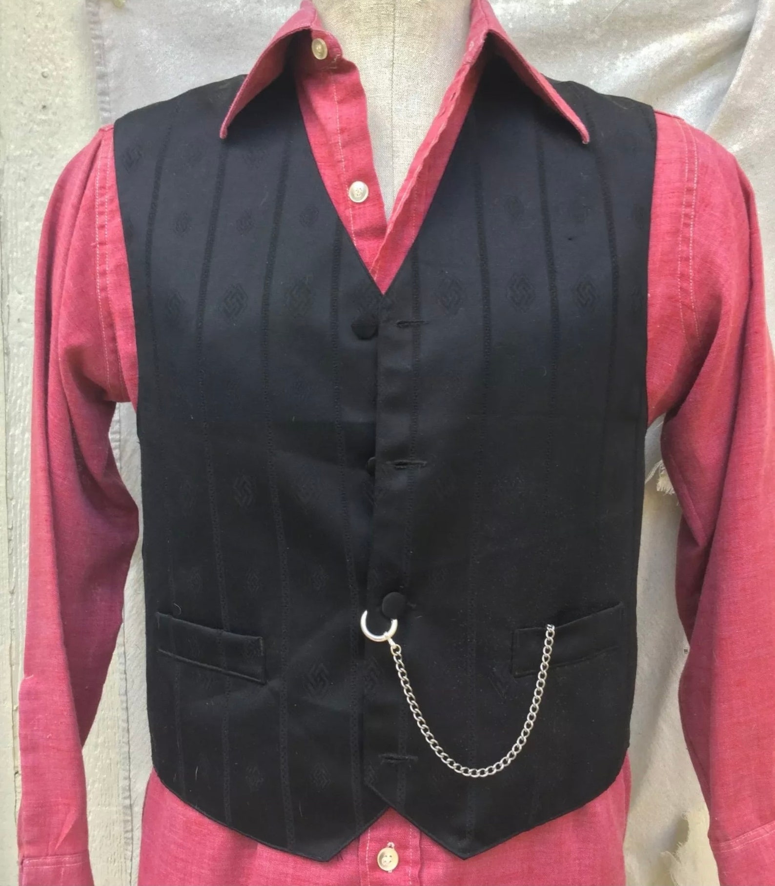 Vintage Pocket Watch Chain Men's Jewelry. Silver or Gold Tone. 8" or 12 ...