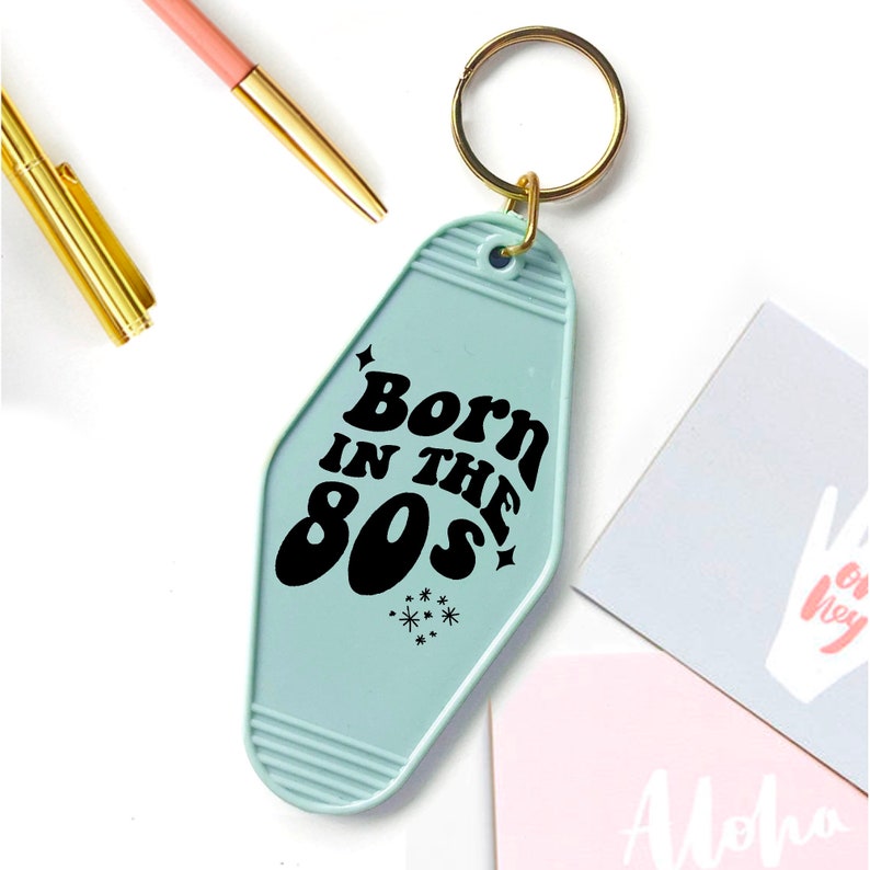 Retro Born in the 80s Motel Keychain Svg 80s Kids Png Motel Keychain ...