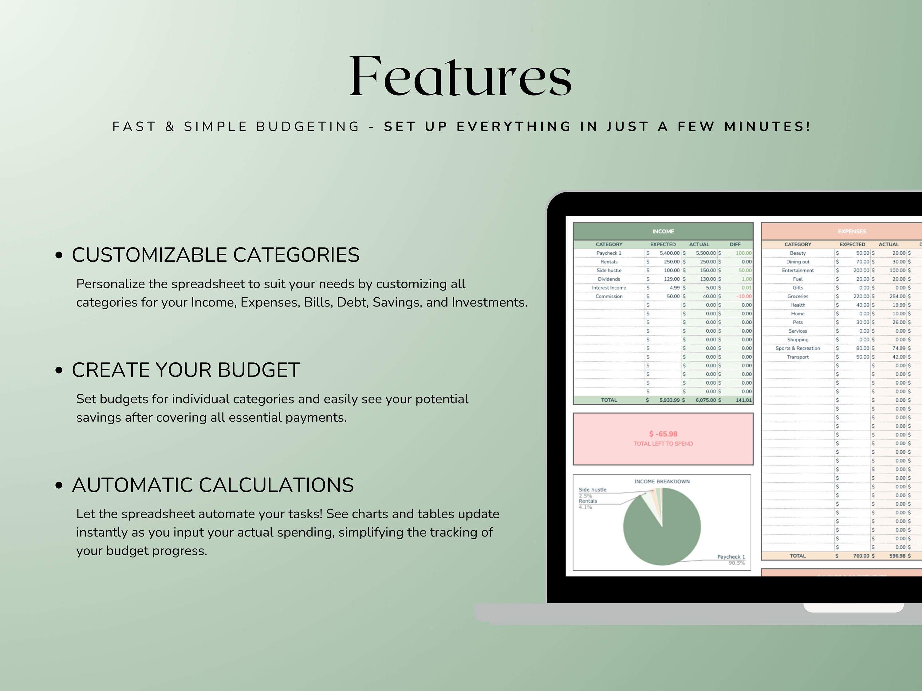 Paycheck Budget Spreadsheet Paycheck Budget Template Paycheck Budget ...