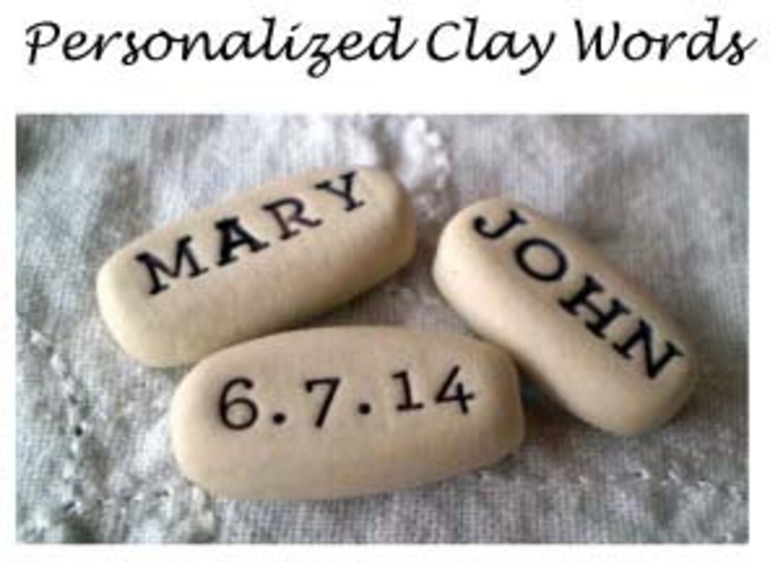 Personalized Clay Words, Pocket Tokens, Pocket Meditations, Custom ...