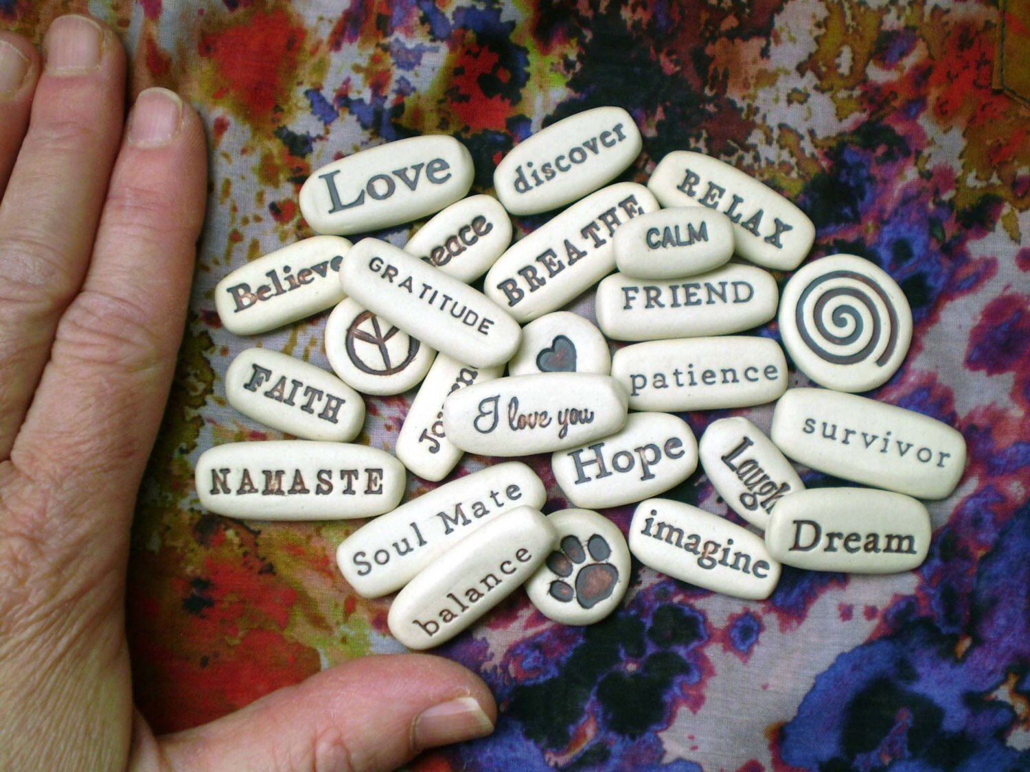 25 Pocket Meditations From List Intention Stones Memorial - Etsy