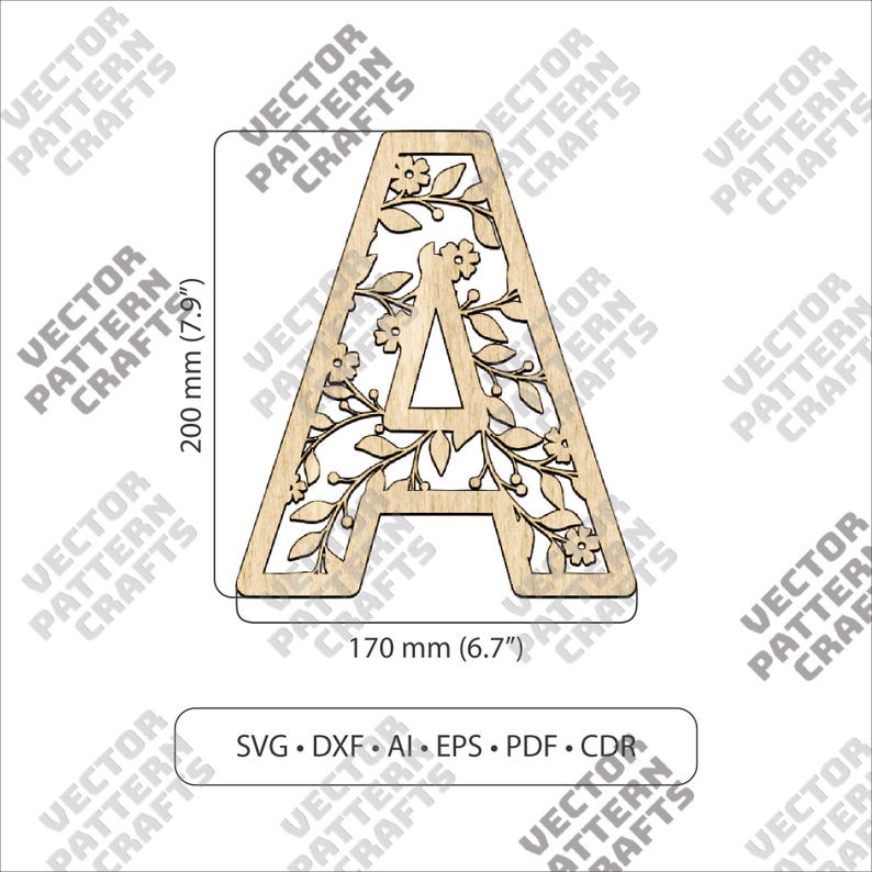 Flower Letters SVG Laser Cut Floral Alphabet Monogram Wedding Decor - Etsy