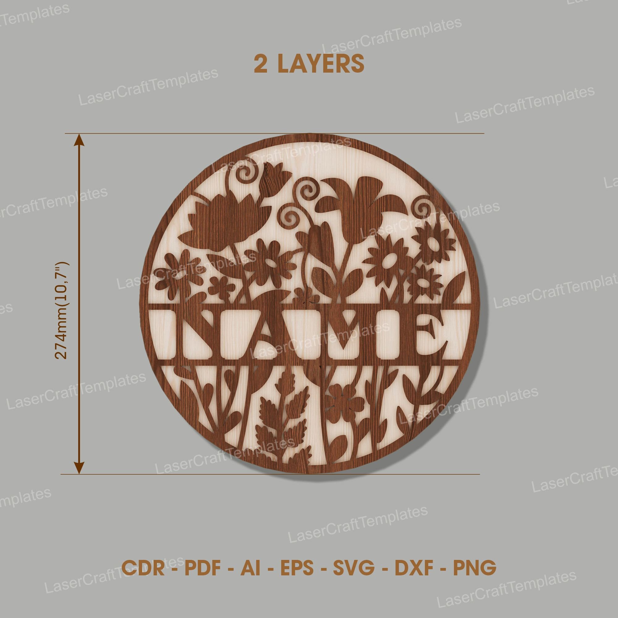 Welcome Flowers Name Sign Laser Cut Svg File Glowforge Flowers Door ...