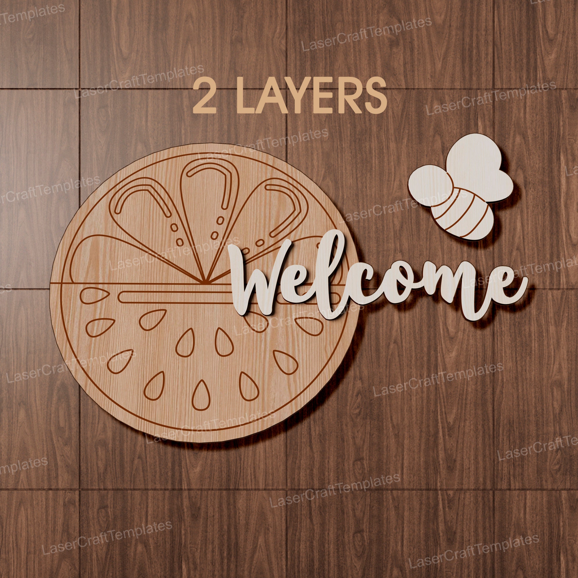 Hello Summer Welcome Sign Laser Cut Svg File Glowforge Summer Door ...