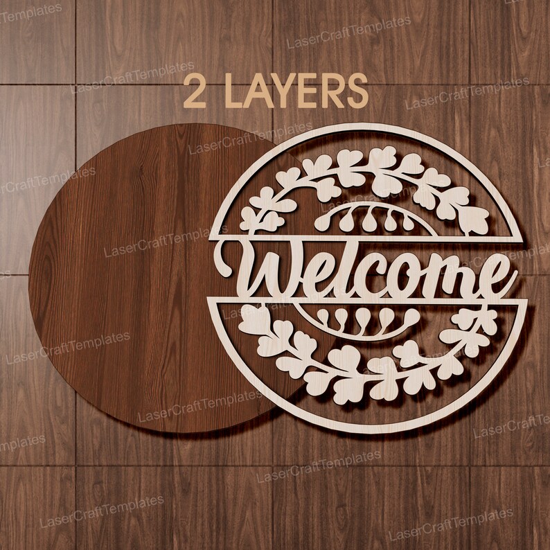 Welcome Flowers Sign Laser Cut Svg Template Glowforge Flowers Door ...