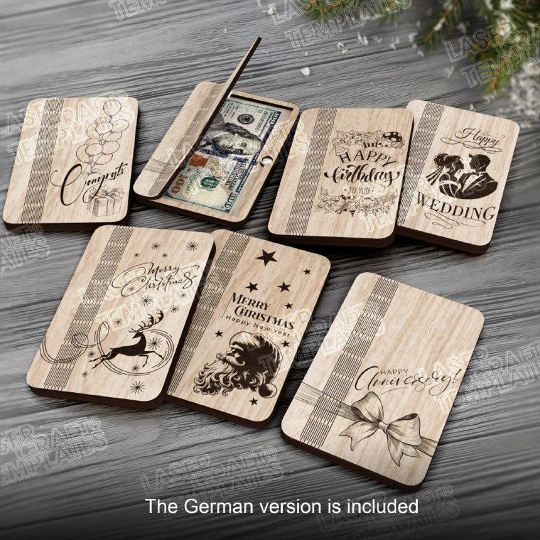 Christmas Money Envelope 6 Bundle Laser Cut Svg File Glowforge ...