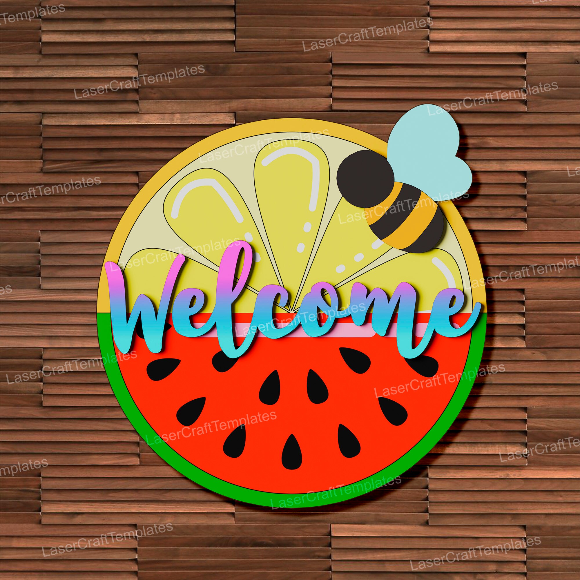 Hello Summer Welcome Sign Bundle Laser Cut Svg File Glowforge Summer ...