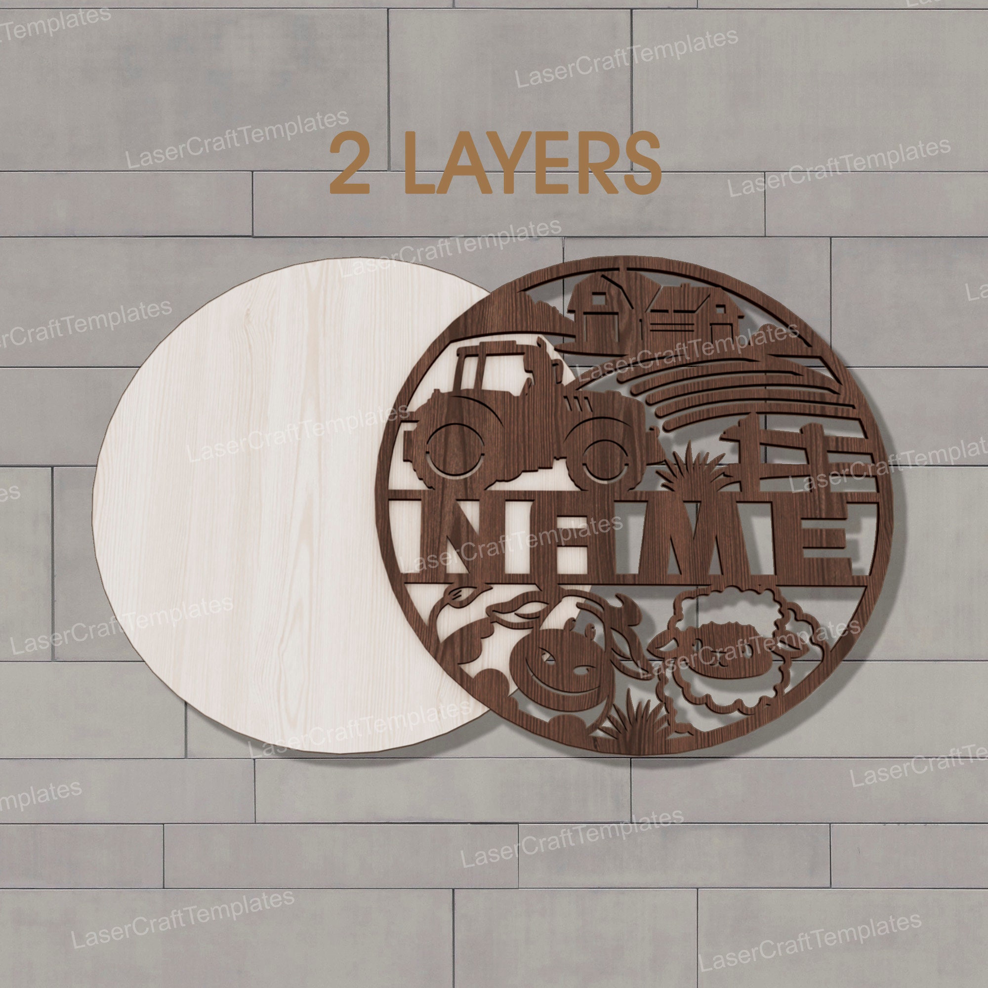 Farmhouse Baby Name Sign Laser Cut Svg File Glowforge Farmhouse Baby ...