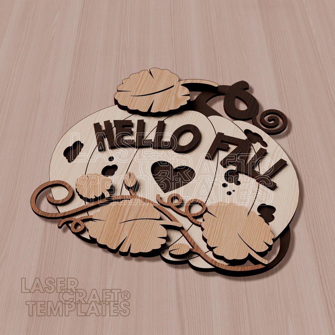Fall Pumpkin Round Door Hanger 6 Bundle Laser Cut Svg File Glowforge ...