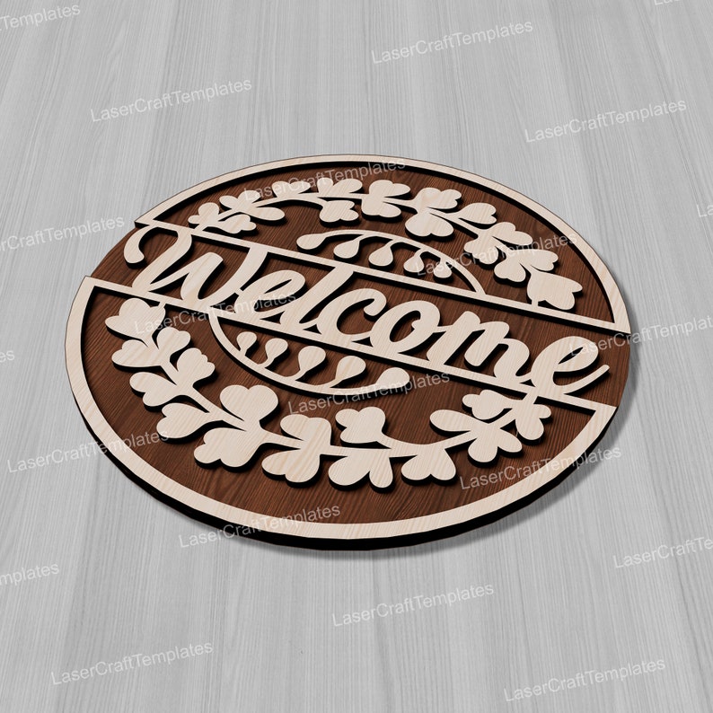 Welcome Flowers Sign Laser Cut Svg Template Glowforge Flowers Door ...
