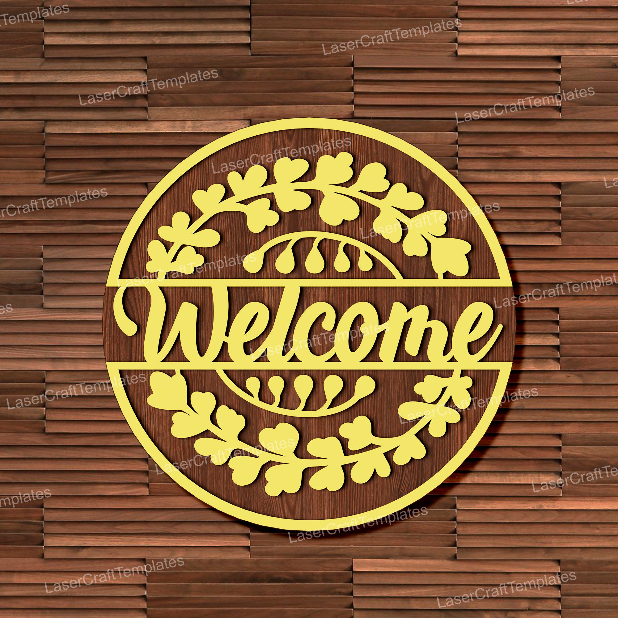Welcome Flowers Sign Laser Cut Svg Template Glowforge Flowers Door ...