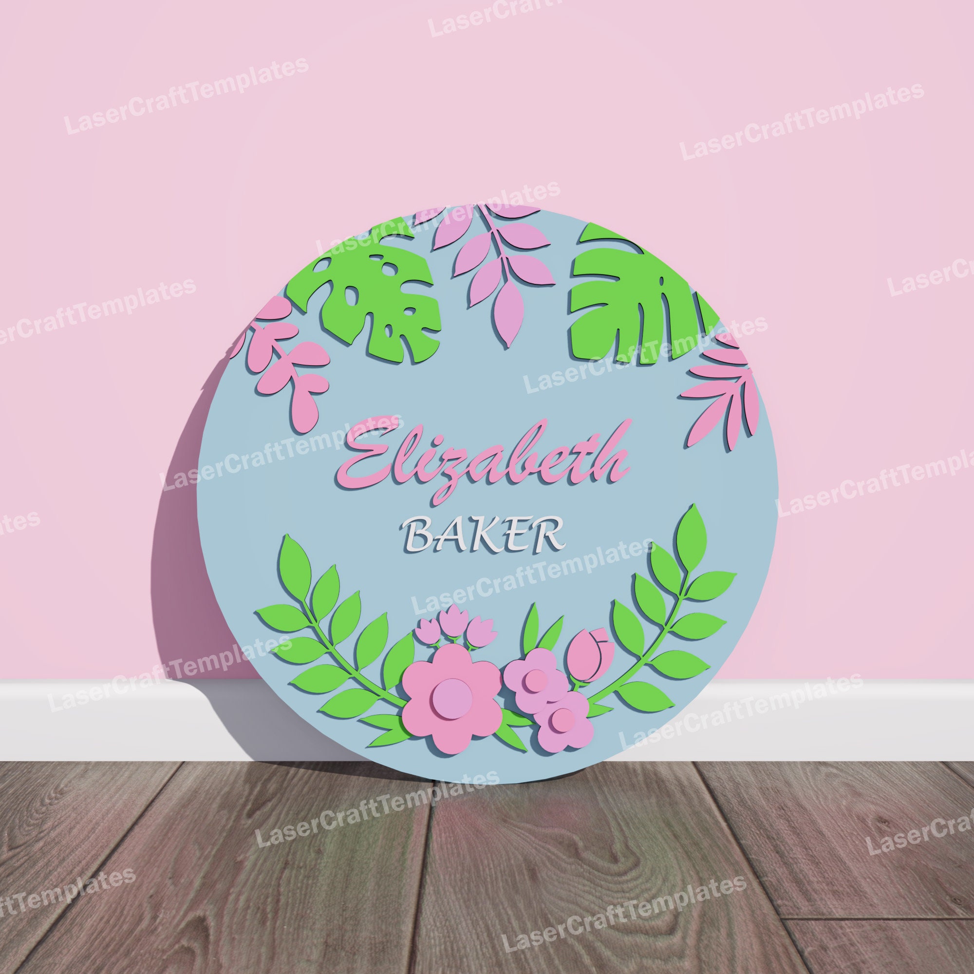 Custom Baby Name Sign Laser Cut Svg File Glowforge Animals Baby Name ...
