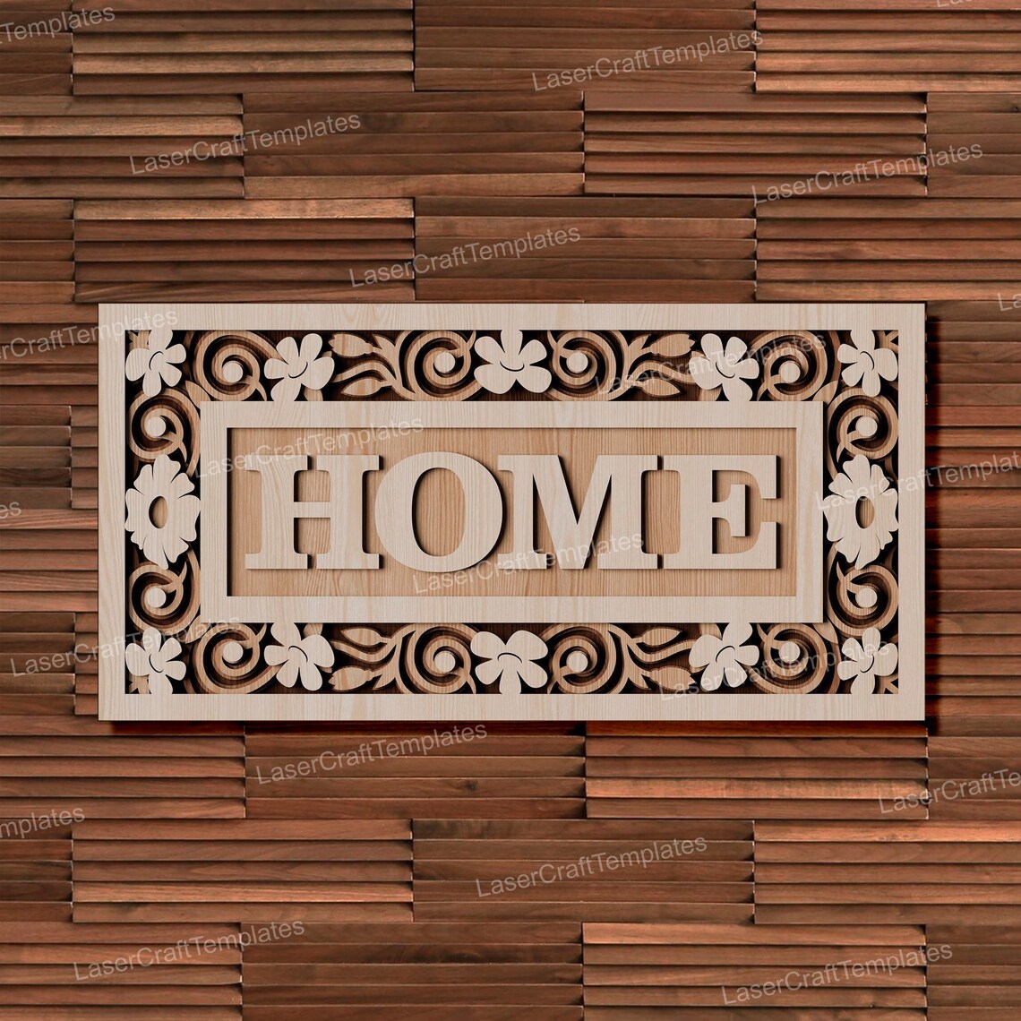Multilayer Welcome Home Flowers Sign Laser Cut Svg File Glowforge ...