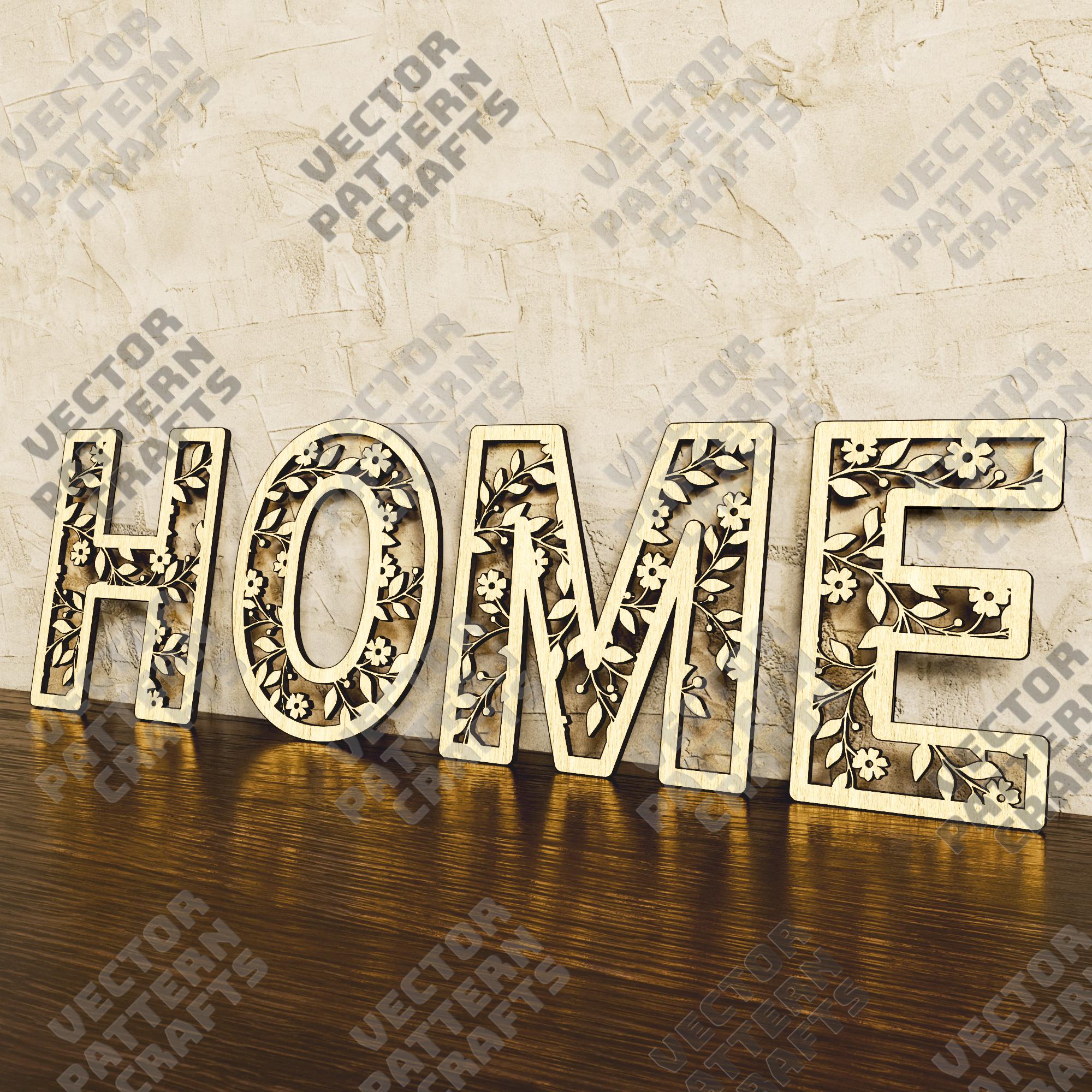 Laser Cut Flowers Alphabet Letters Svg File Glowforge Flowers Letter ...