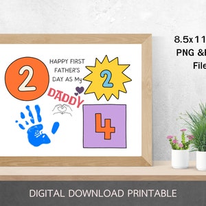 Father's Day Handprint, Father's Day Art Bundle, Father's Day Gift ...