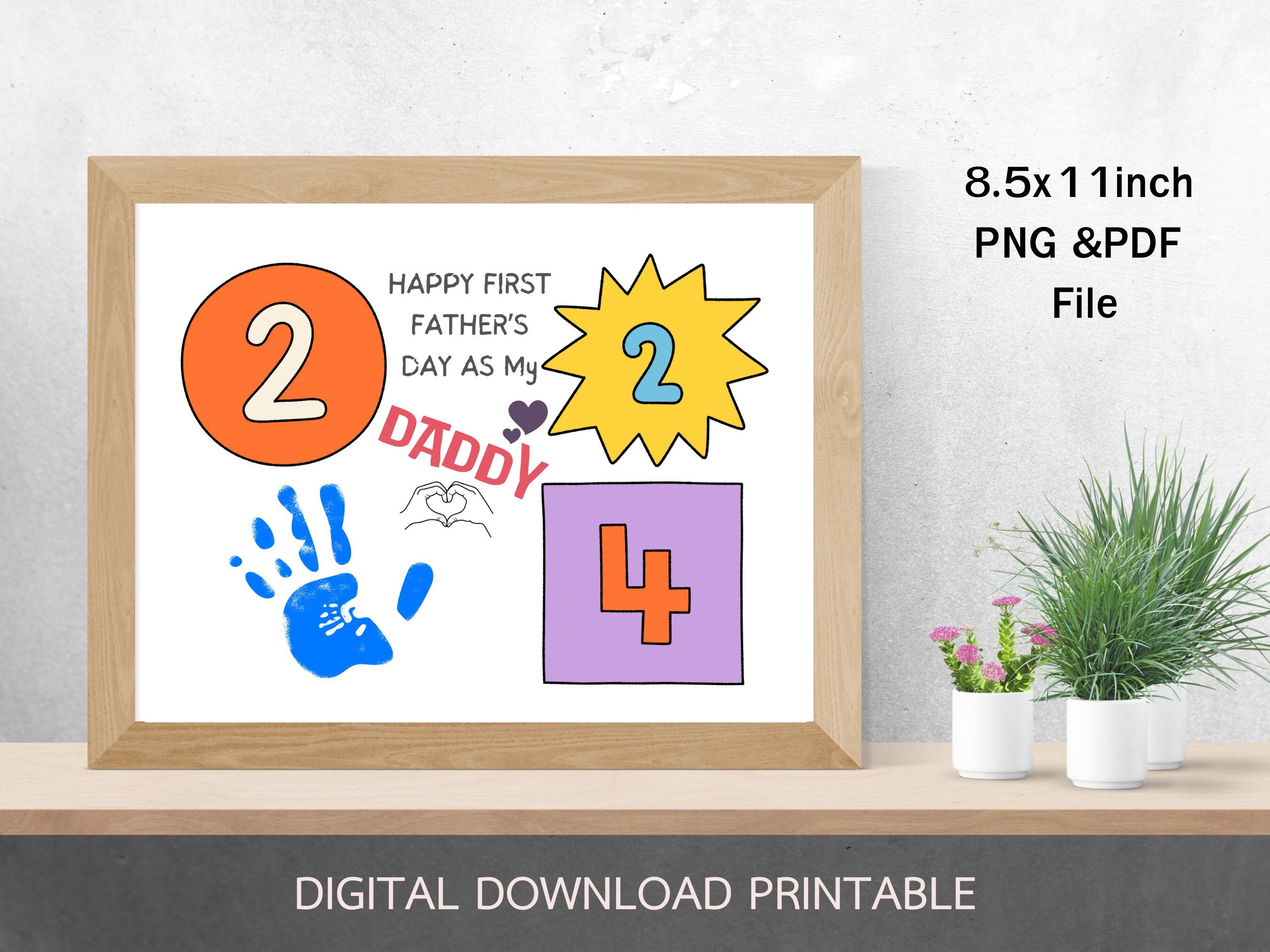 Father's Day Handprint, Father's Day Art Bundle, Father's Day Gift ...