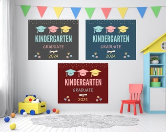 Kindergarten Graduation Sign Printable Last Day of Kindergarten Sign ...