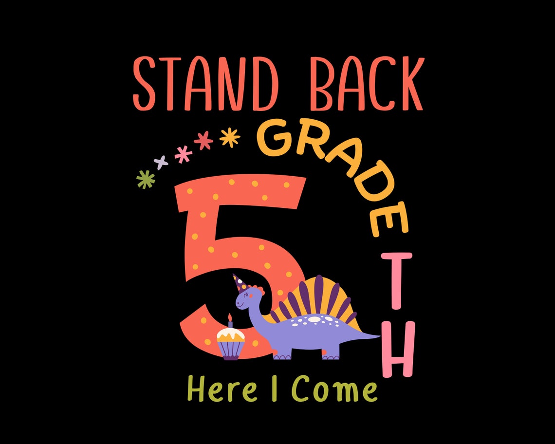 Back to School Png, 5th Grade Png, Kindergarten Png, Last Day of School ...