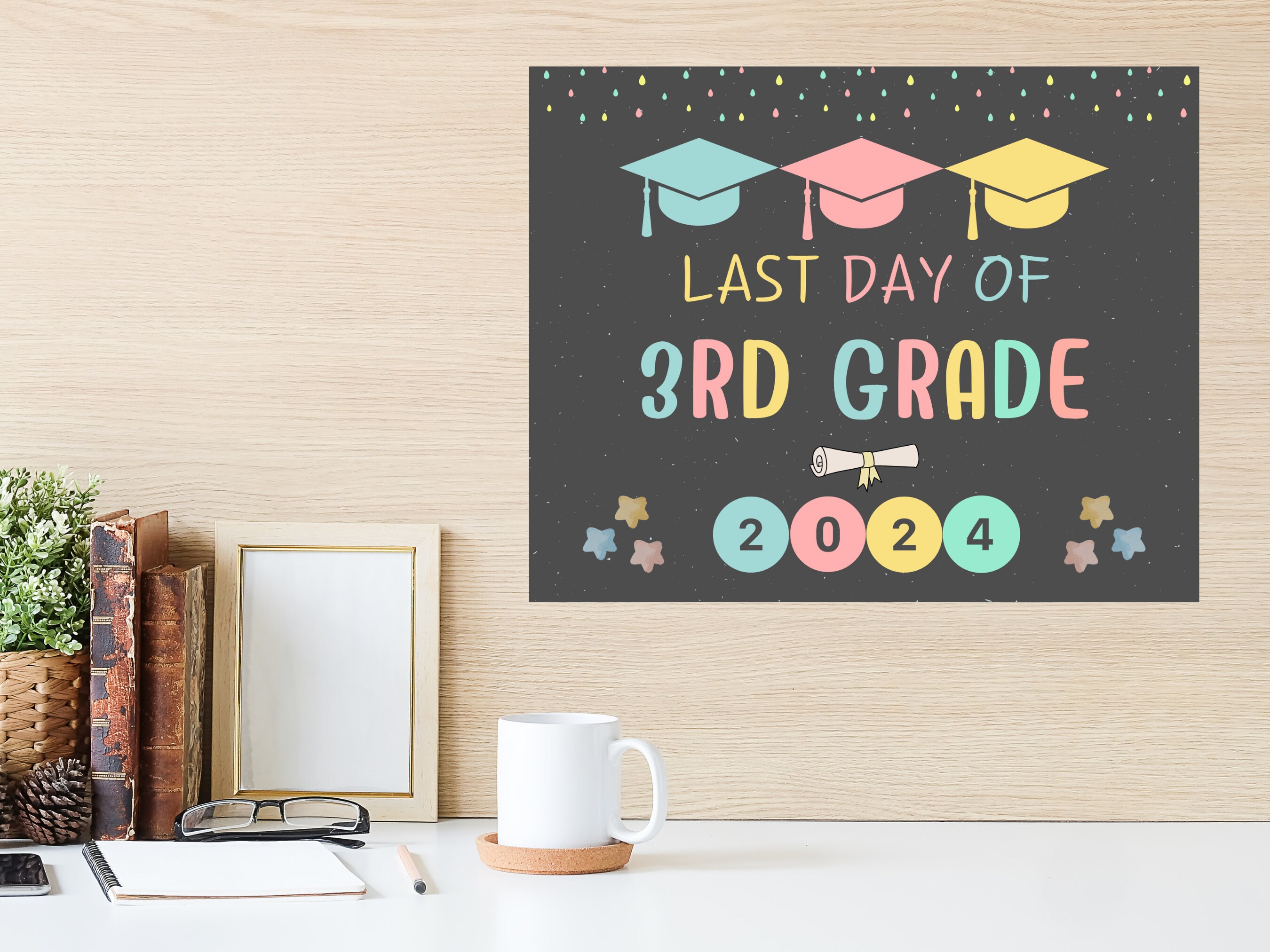 Last Day of 3rd Grade Sign, Printable Last Day Sign, Last Day of School ...