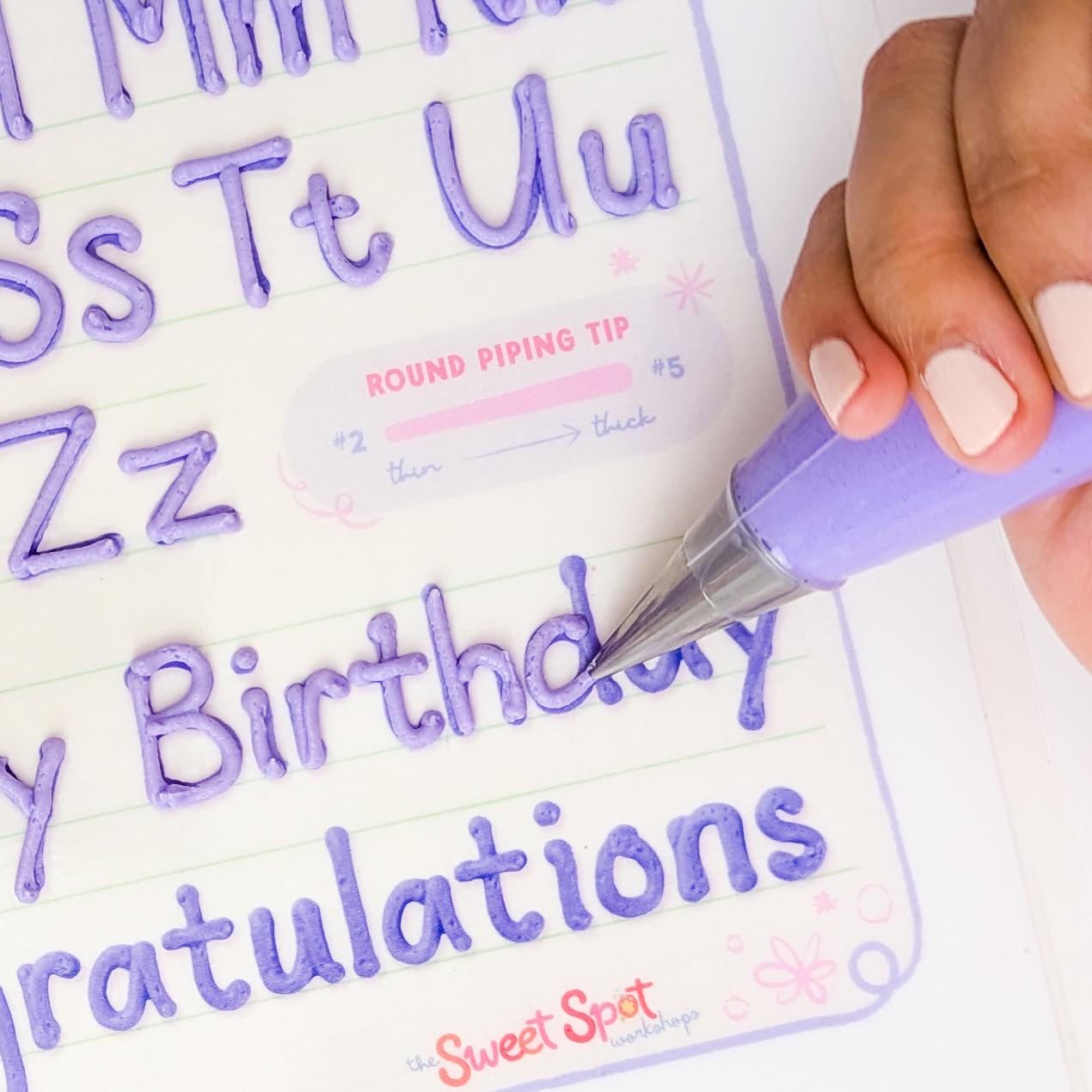 Lettering Piping Practice Sheet DIGITAL DOWNLOAD - Etsy