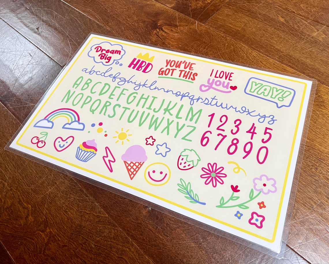 Rainbow Piping Practice Sheet XL DIGITAL DOWNLOAD - Etsy