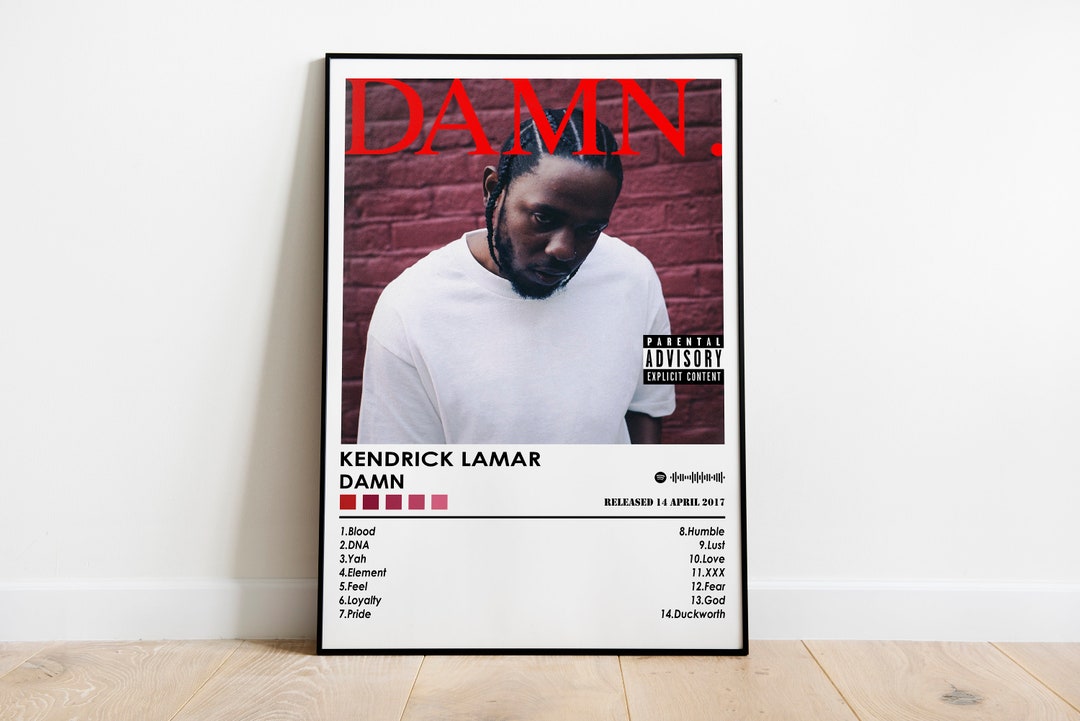 Kendrick Lamar Print Damn Poster Music Poster Album Cover Poster Wall ...