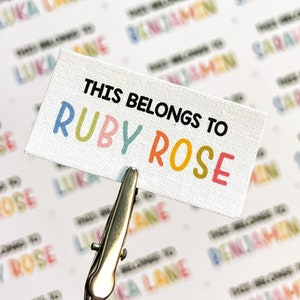 Fabric Name Tags, 40 X Cotton Name Labels, Personalized, Custom, Logo ...