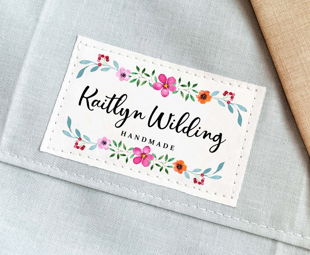 Fabric Cotton Label, 32 or 12 Flat Labels, Iron On, Sew On ...