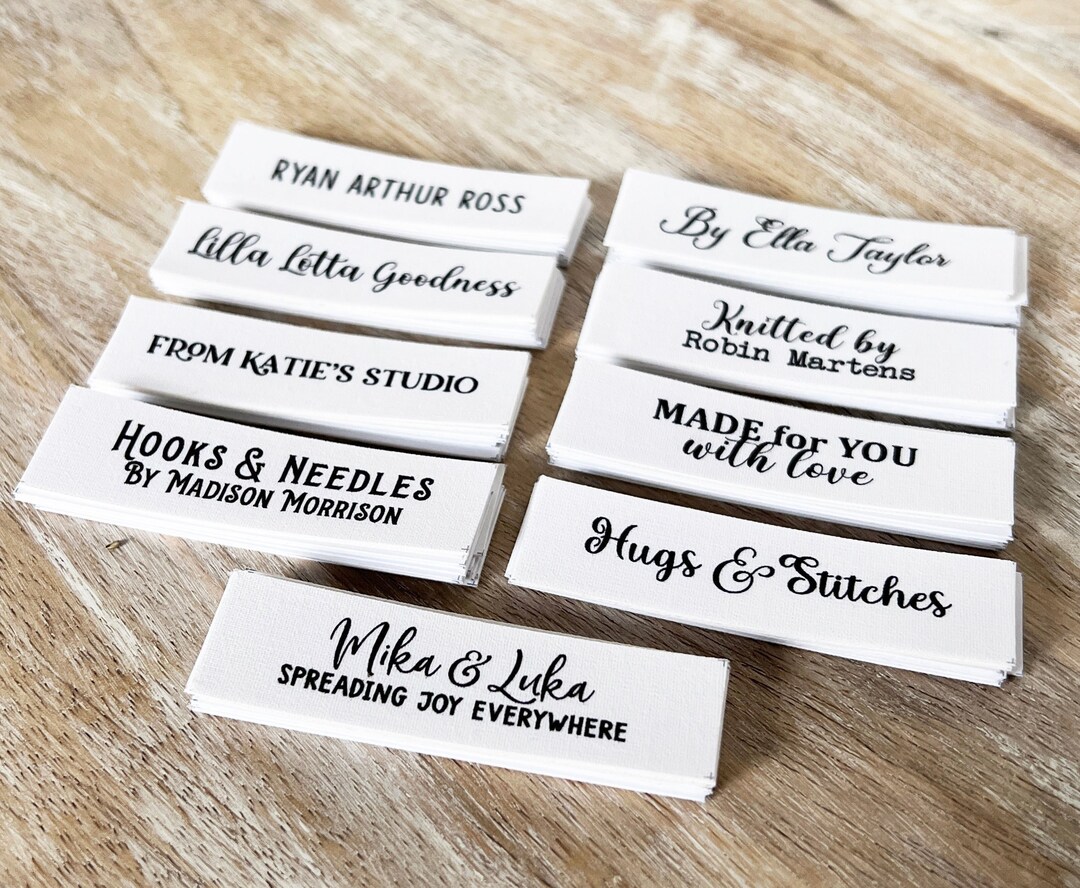 Fabric Name Tags 30x Cotton Name Labels Two Line - Etsy