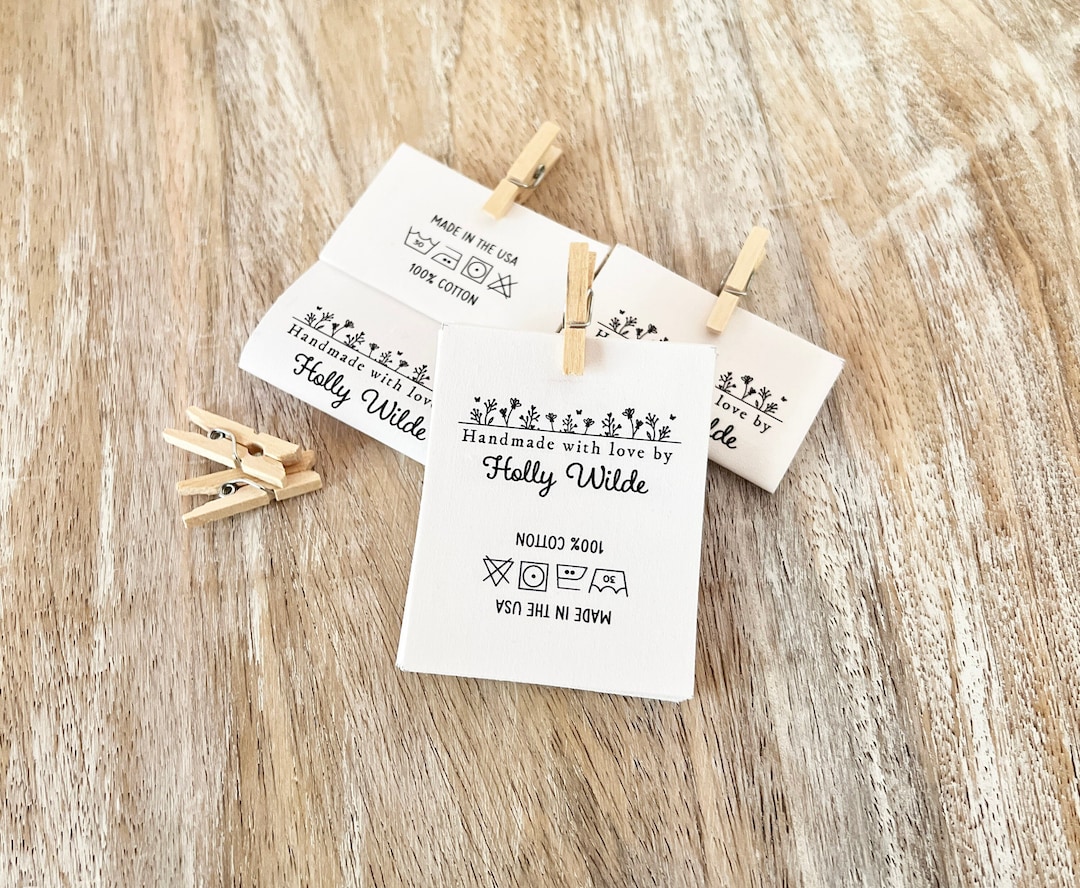 Fabric Labels, 16x Labels, Fold-over, to Personalize With Your Text ...