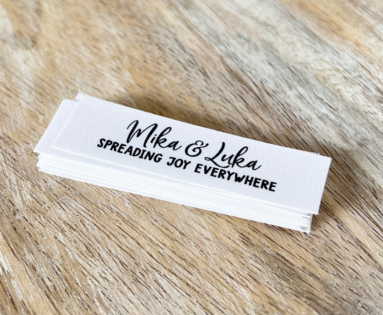 Fabric Name Tags 30x Cotton Name Labels Two Line - Etsy