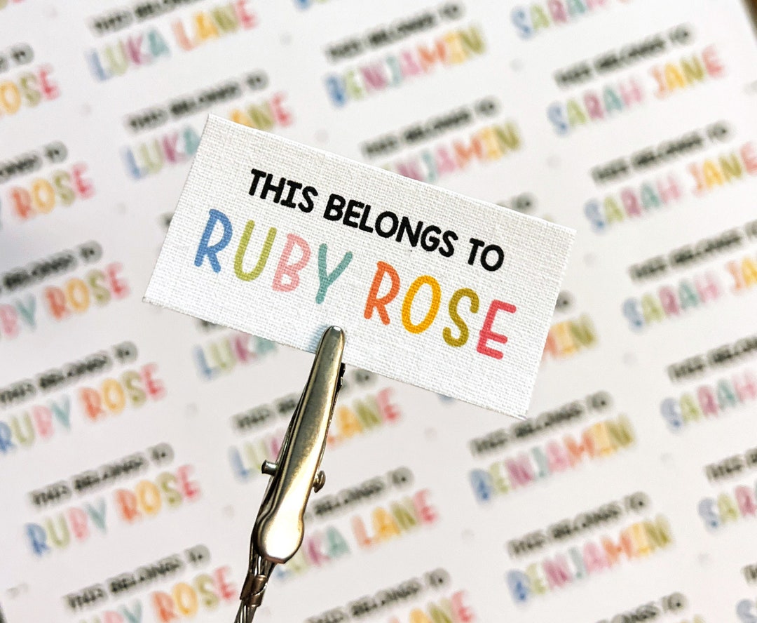 Fabric Name Tags, 40 X Cotton Name Labels, Personalized, Custom, Logo ...