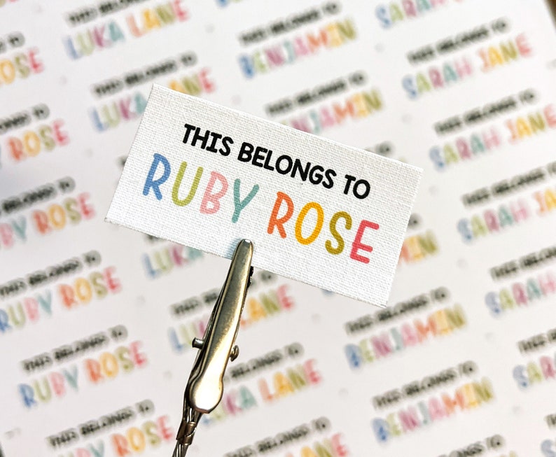 Fabric Name Tags, 40 X Cotton Name Labels, Personalized, Custom, Logo ...