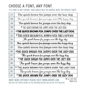 Fabric Name Tags, 30x Cotton Name Labels, Two Line Personalization ...