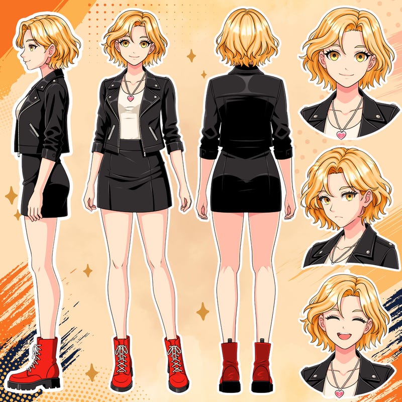 Anime Character Sheet - Etsy
