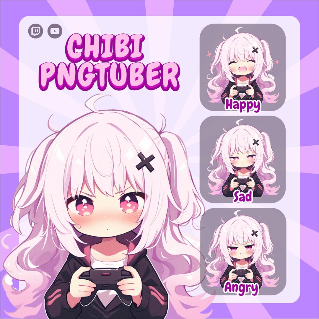 Pngtuber, Chibi PNGtuber, PNG tuber, Chibi personalizado, Pngtuber ...