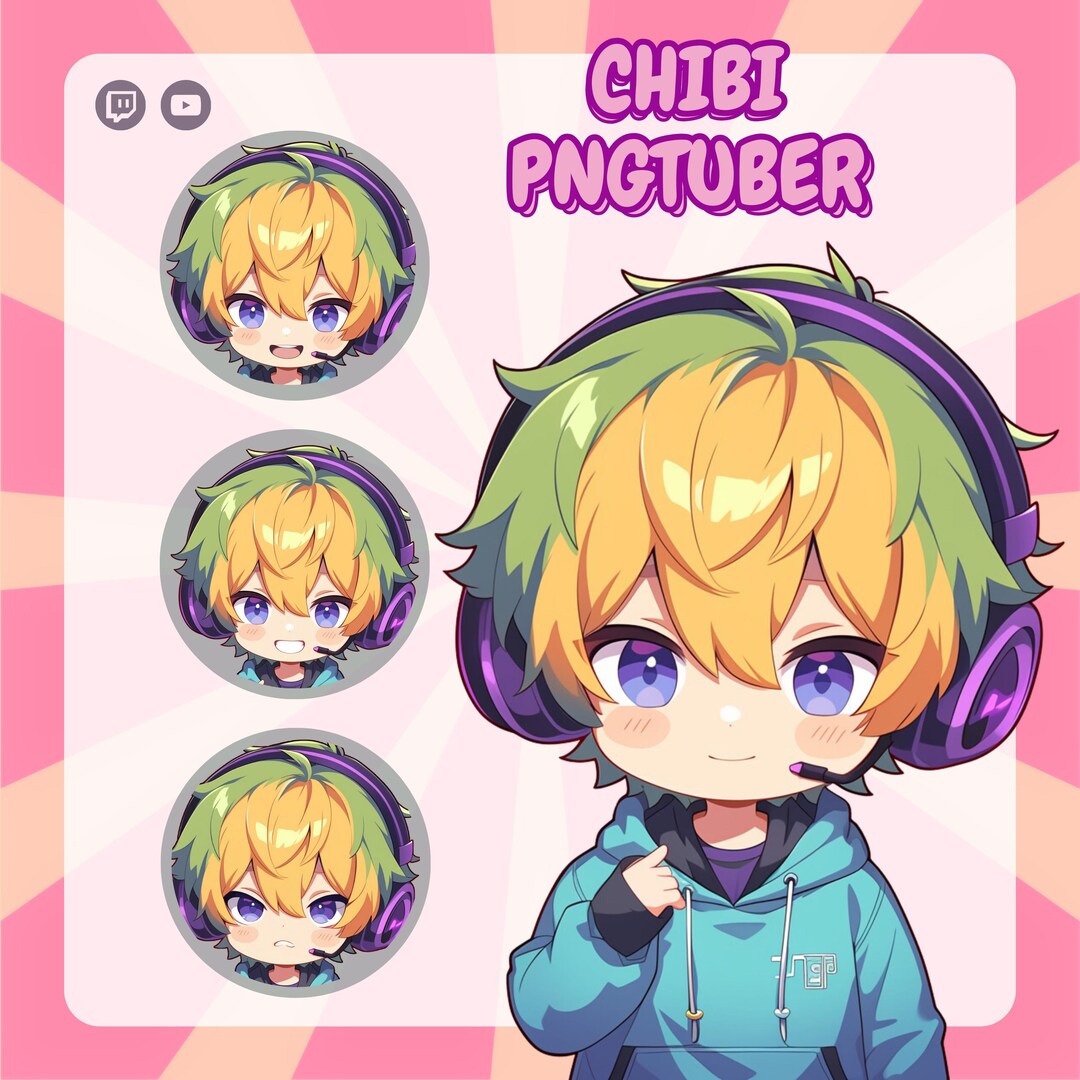 Chibi Pngtuber Avatar | Streaming Twitch Character Commission | Custom ...