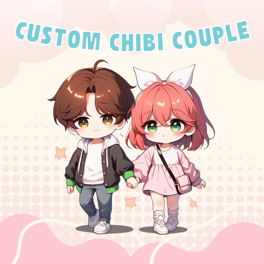 CUSTOM Chibi, Chibi PFP, Chibi Character, Anime Couple, Chibi Logo ...