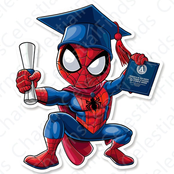 Spiderman Graduate Png - Etsy