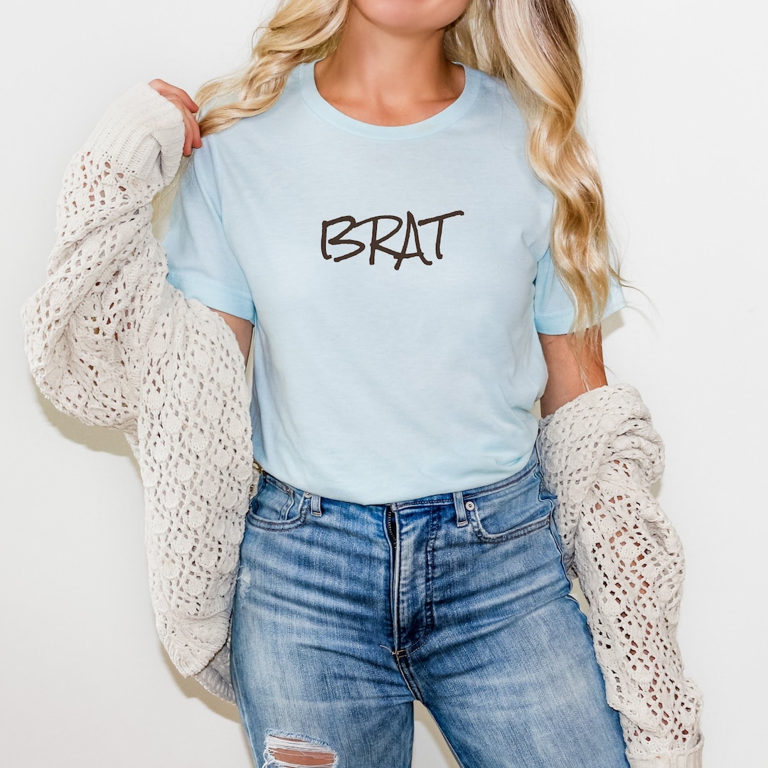Brat T-shirt, Cute Sassy Top, Brat Summer Shirt, Minimalist Women's T ...