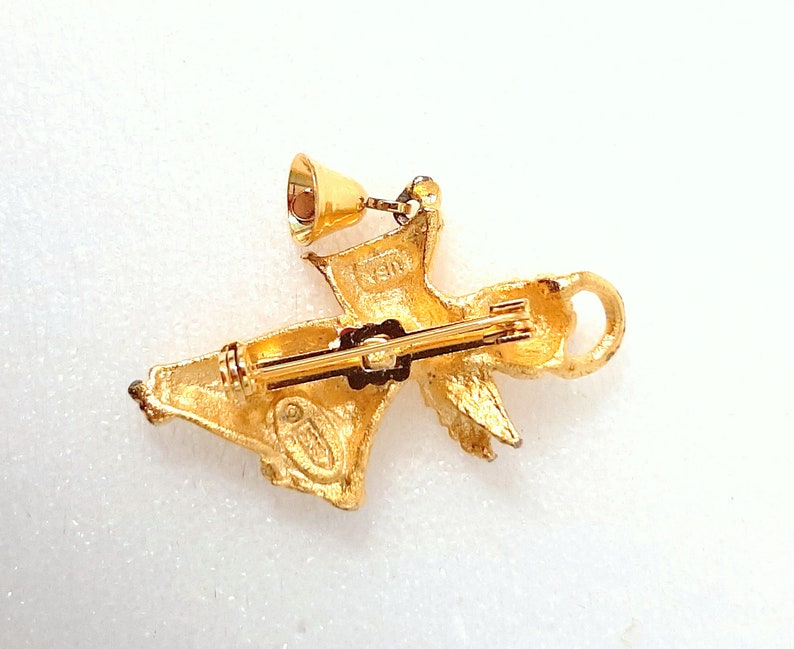Vintage Robyn Rush Angel With Halo Pin Brooch With Dangling Moving Bell ...