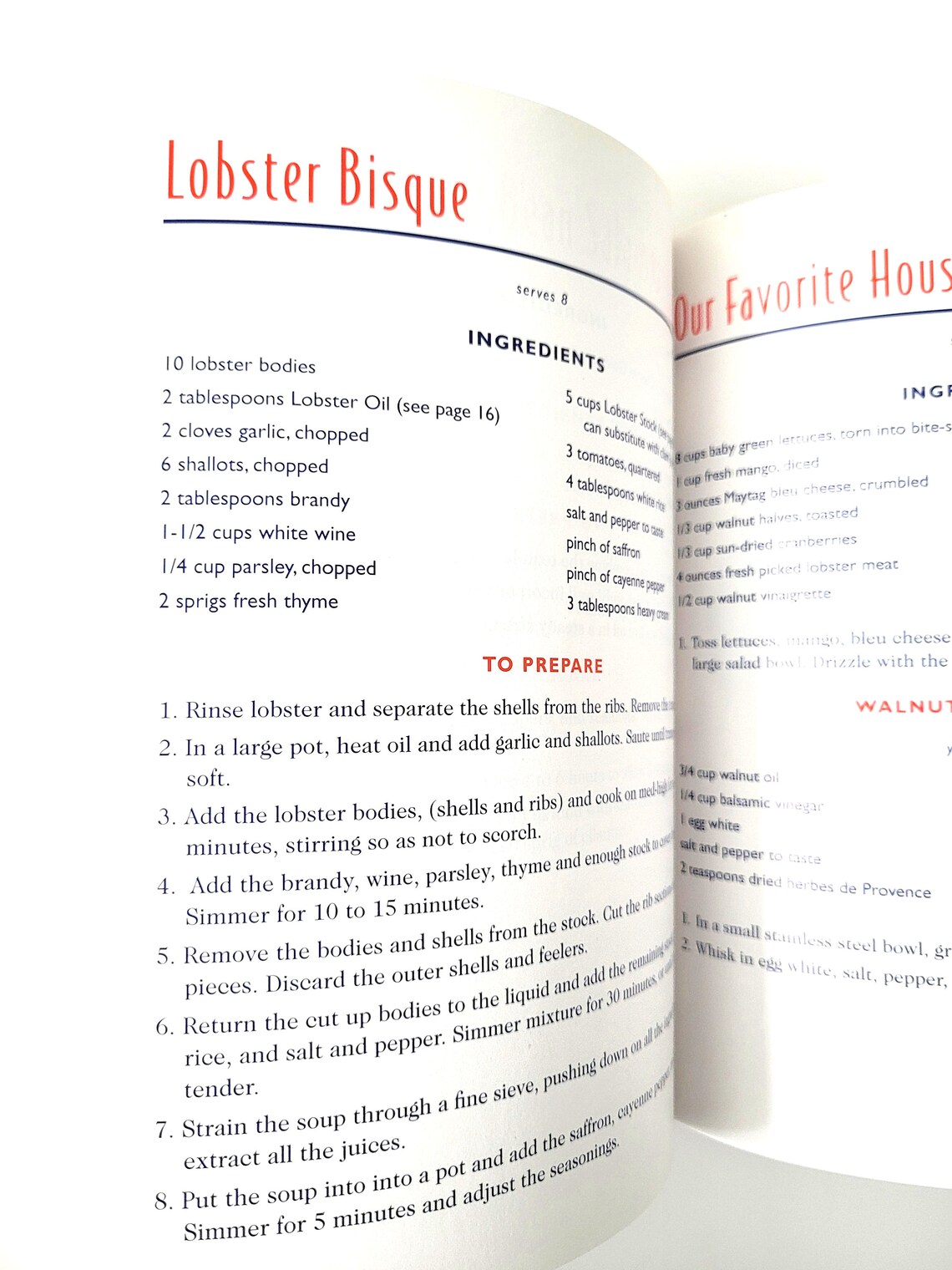 Vintage Lobster Tales Cookbook by Martha Griffin and Brooks Macdonald ...